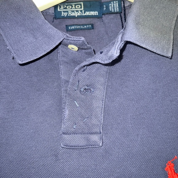 Polo Ralph Lauren | Shirts | Nwt Polo Ralph Lauren Mens Navy Red Pony Distressed Polo Shirt ...